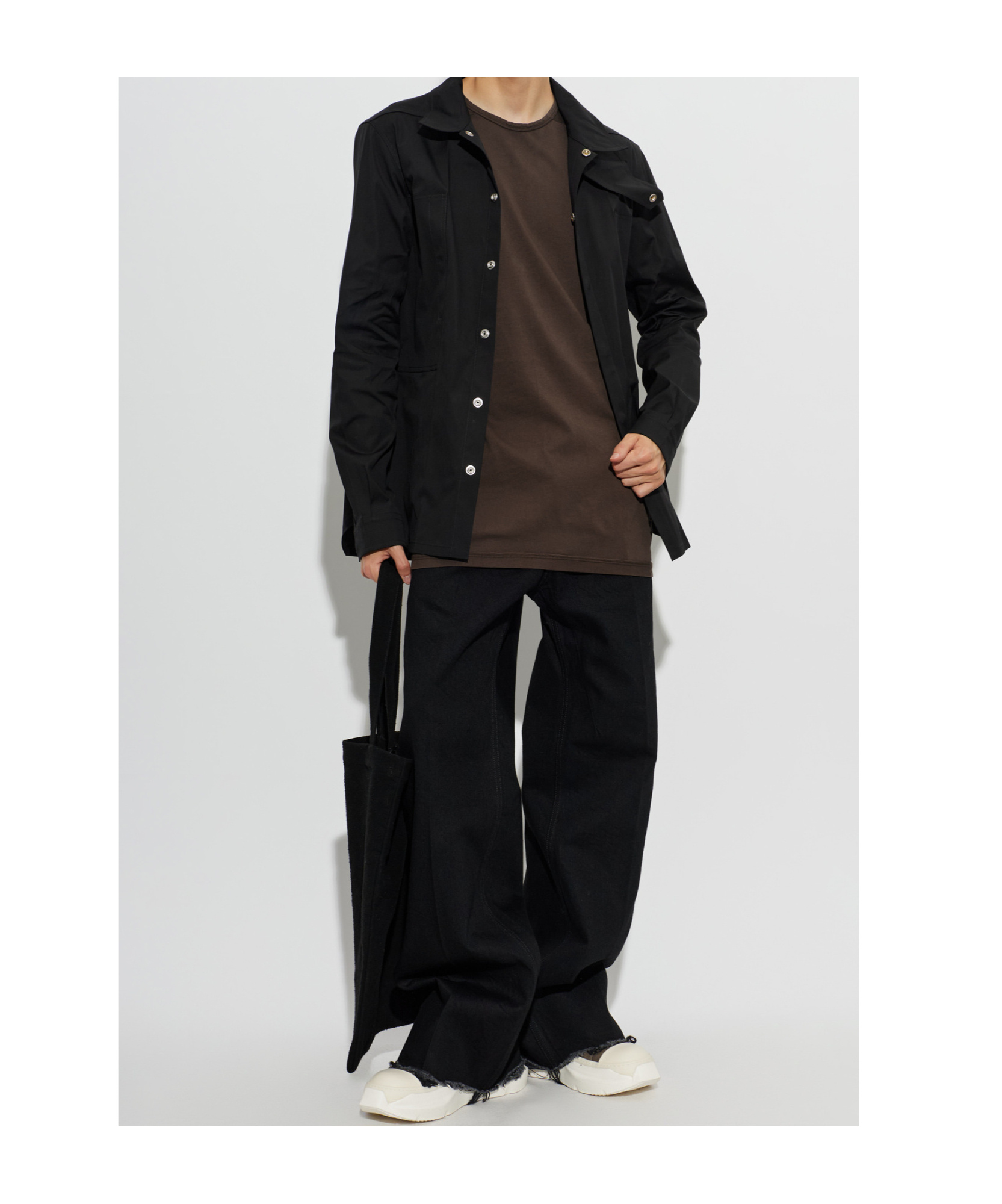RICK OWENS central-seam short-sleeve T-shirt
